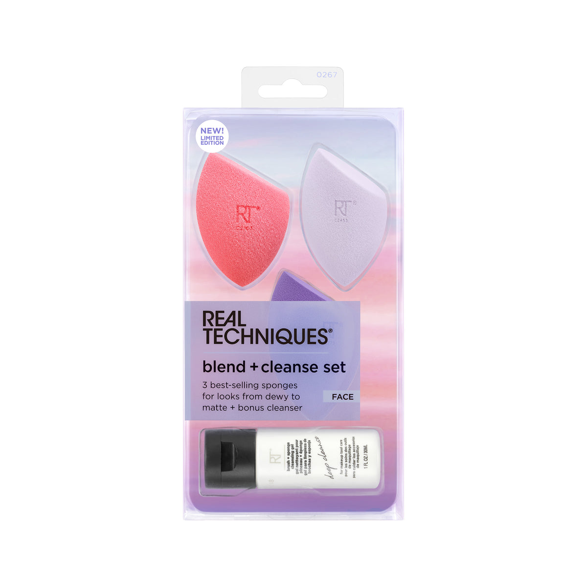 Real Techniques Sunrise To Sunset Blend + Cleanse Kit, 4 Piece Set ...