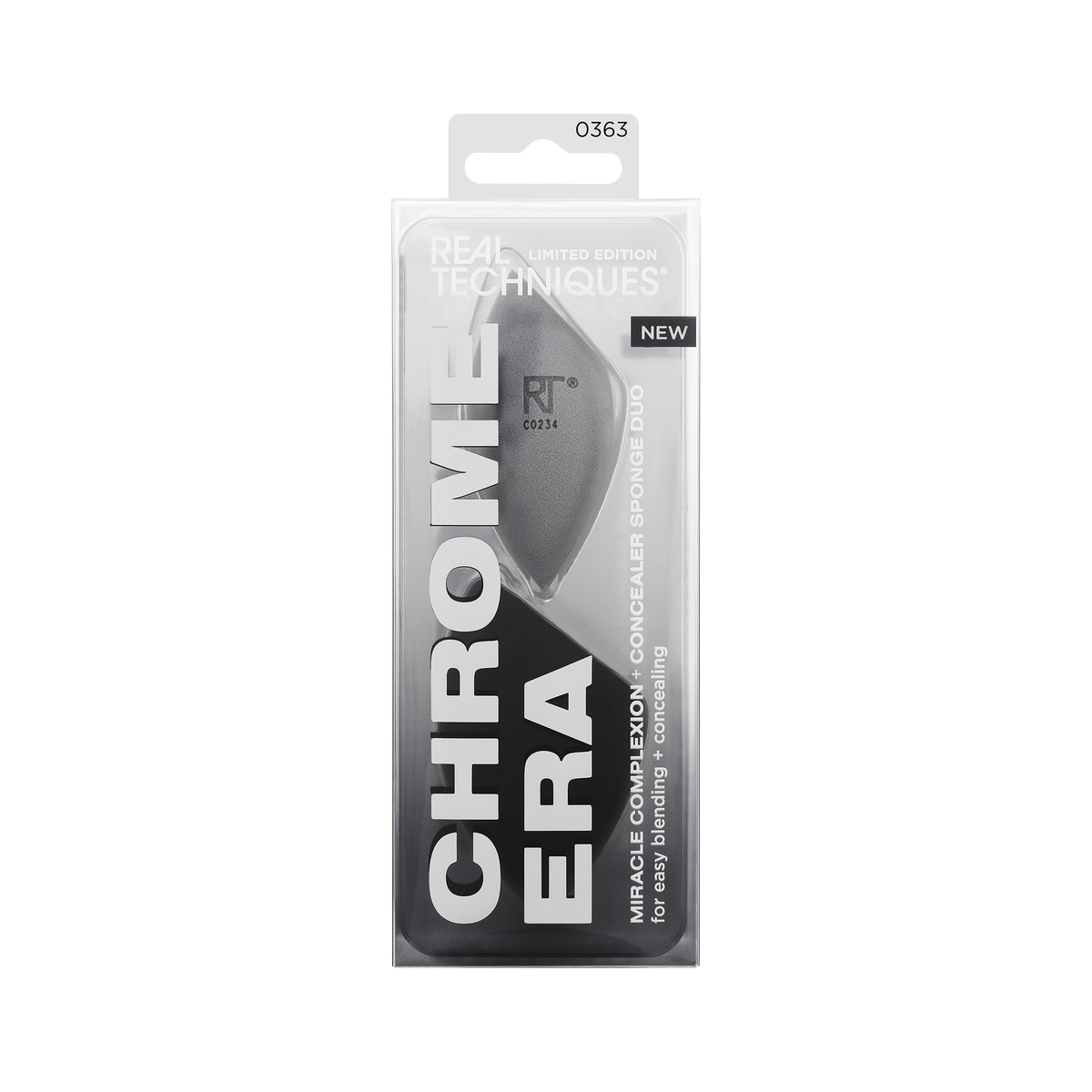 Real Techniques Chrome Era Miracle Complexion + Concealer Sponge Duo, 2 ...