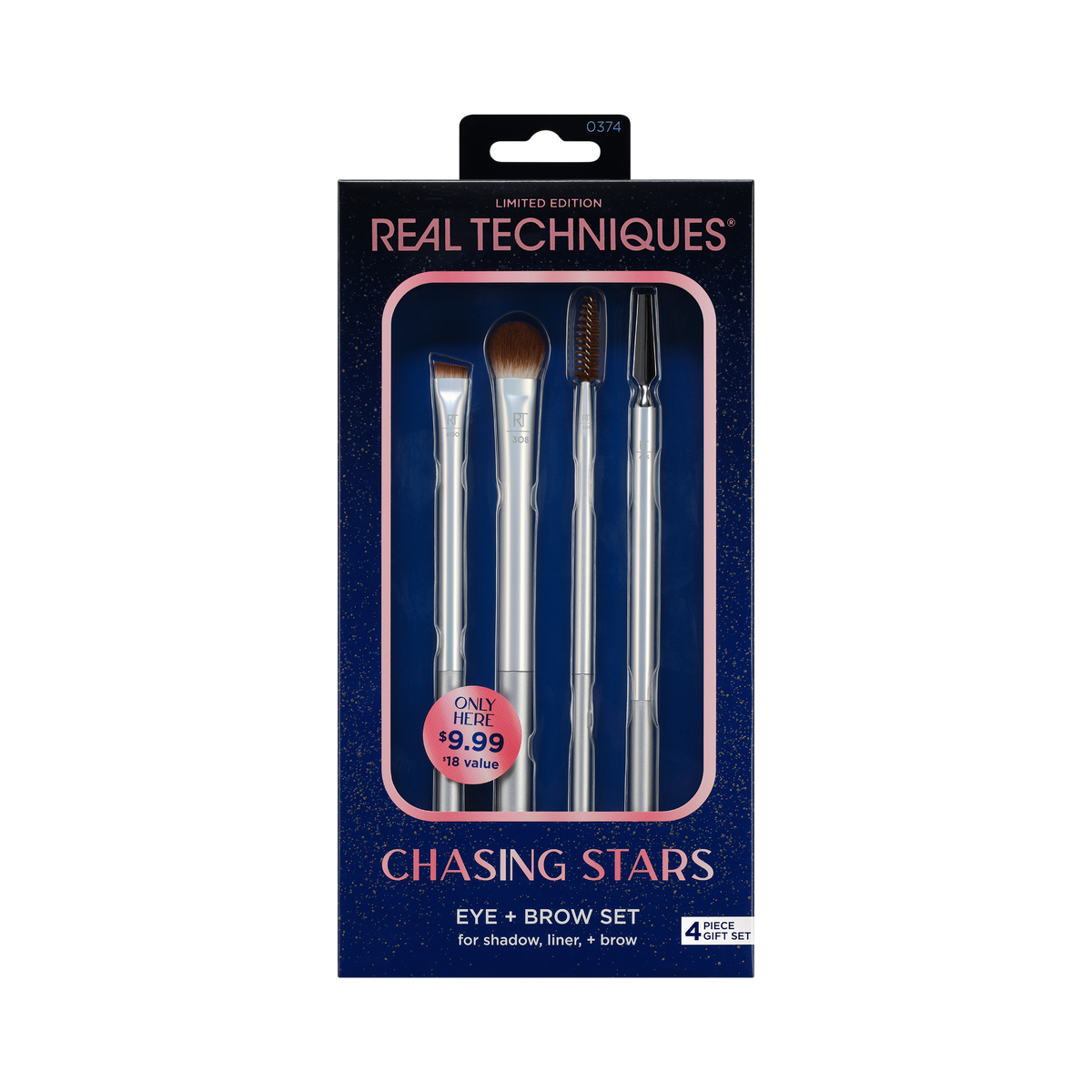 Real Techniques Chasing Stars Eye + Brow Kit, 4 Piece Limited Edition ...