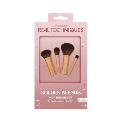 Real Techniques Golden Blends Mini Brush Kit, 4 Piece Limited Edition Gift Set | RealTechniques.com