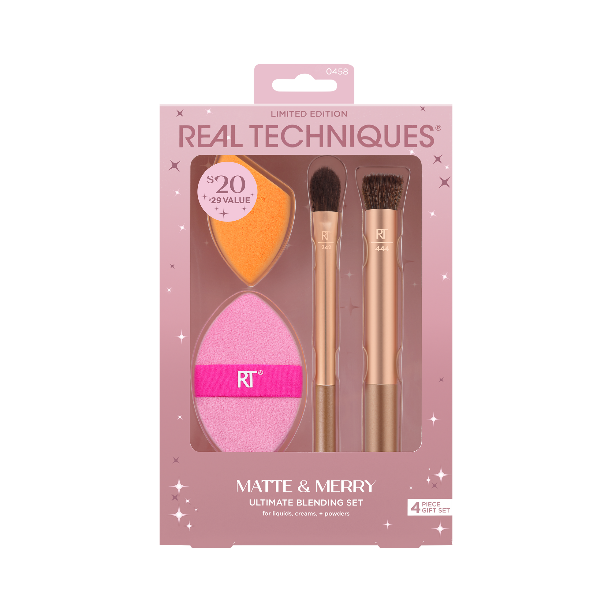 Real Techniques Matte & Merry Ultimate Blending Kit, 4 Piece Limited ...