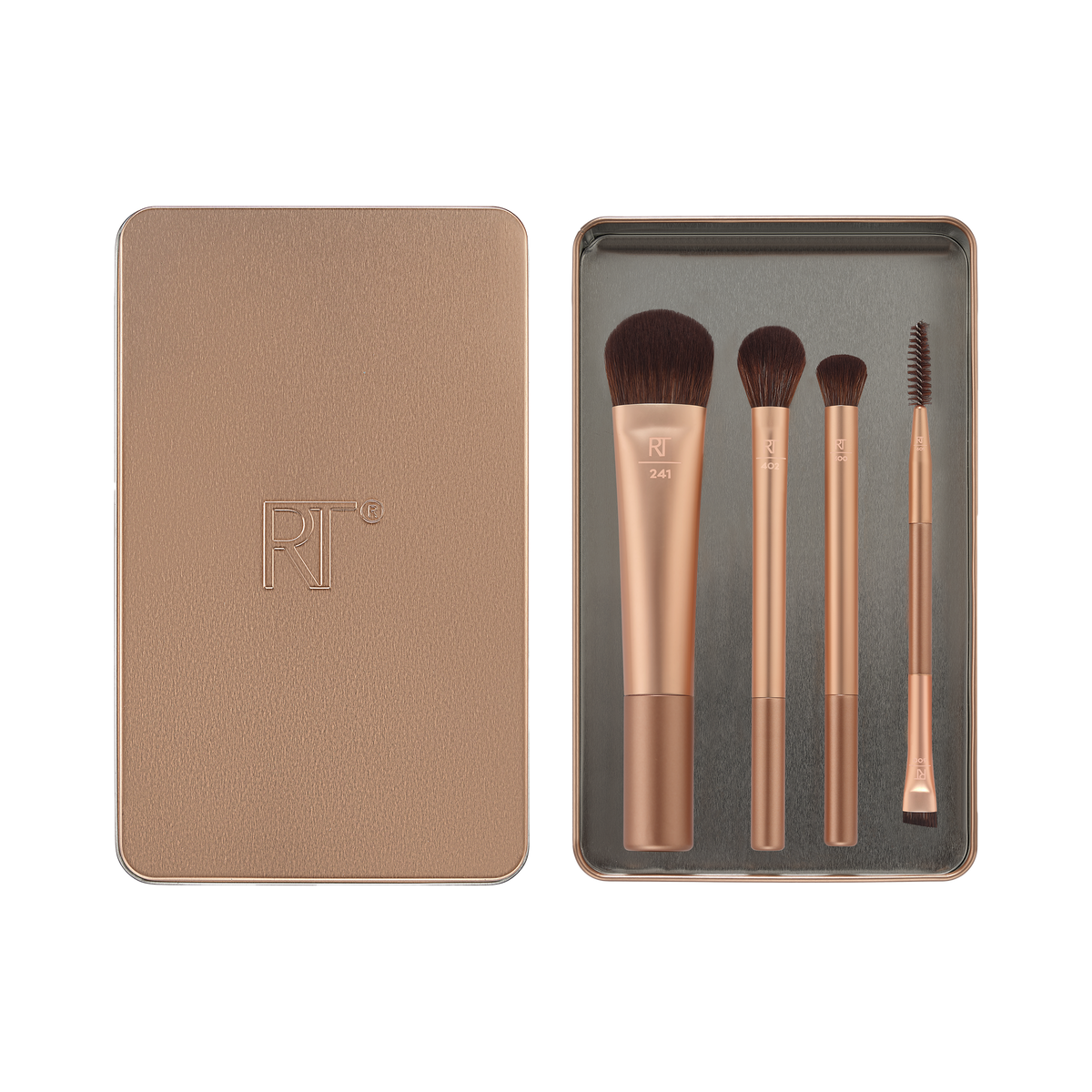 Real Techniques Metalchic Brush + Reusable Tin Kit, 5 Piece Limited ...