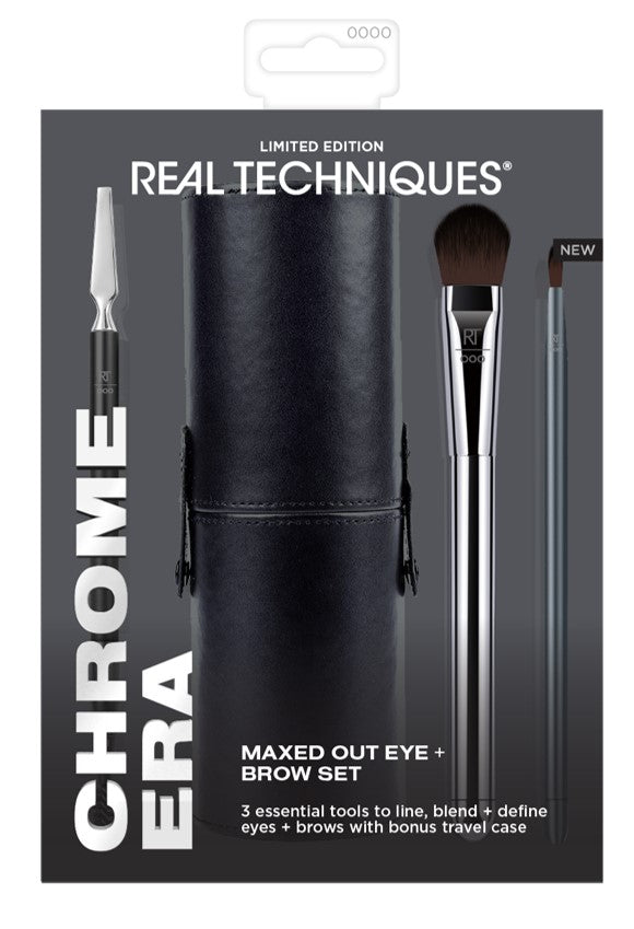 Real Techniques Chrome Era Maxed Out Eye + Brow Kit, 4 Piece Set ...