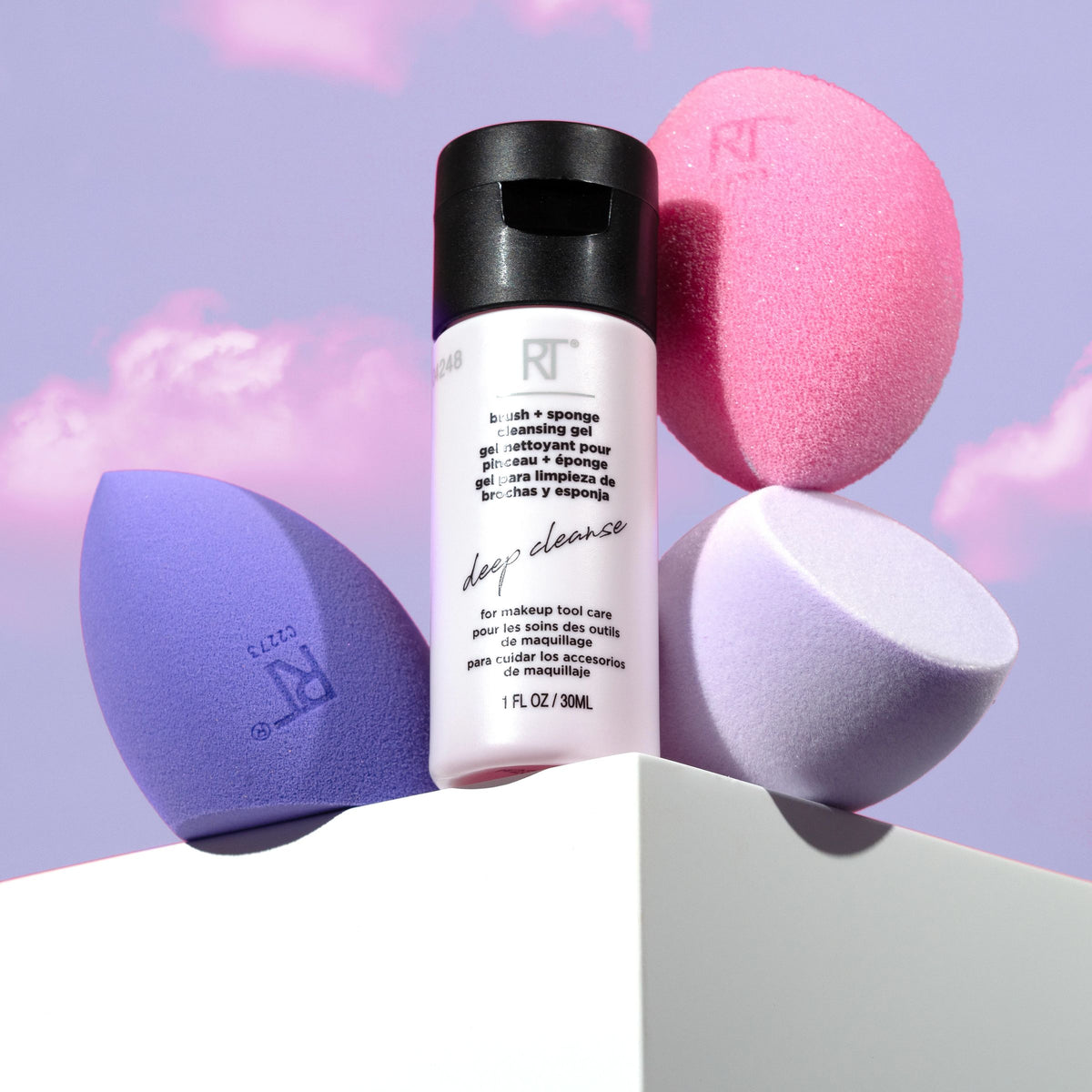 Real Techniques Sunrise To Sunset Blend + Cleanse Kit, 4 Piece Set ...